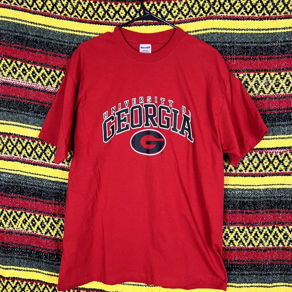 Jerzees | Shirts | Y2k University Of Georgia Bulldogs Red T Shirt ...